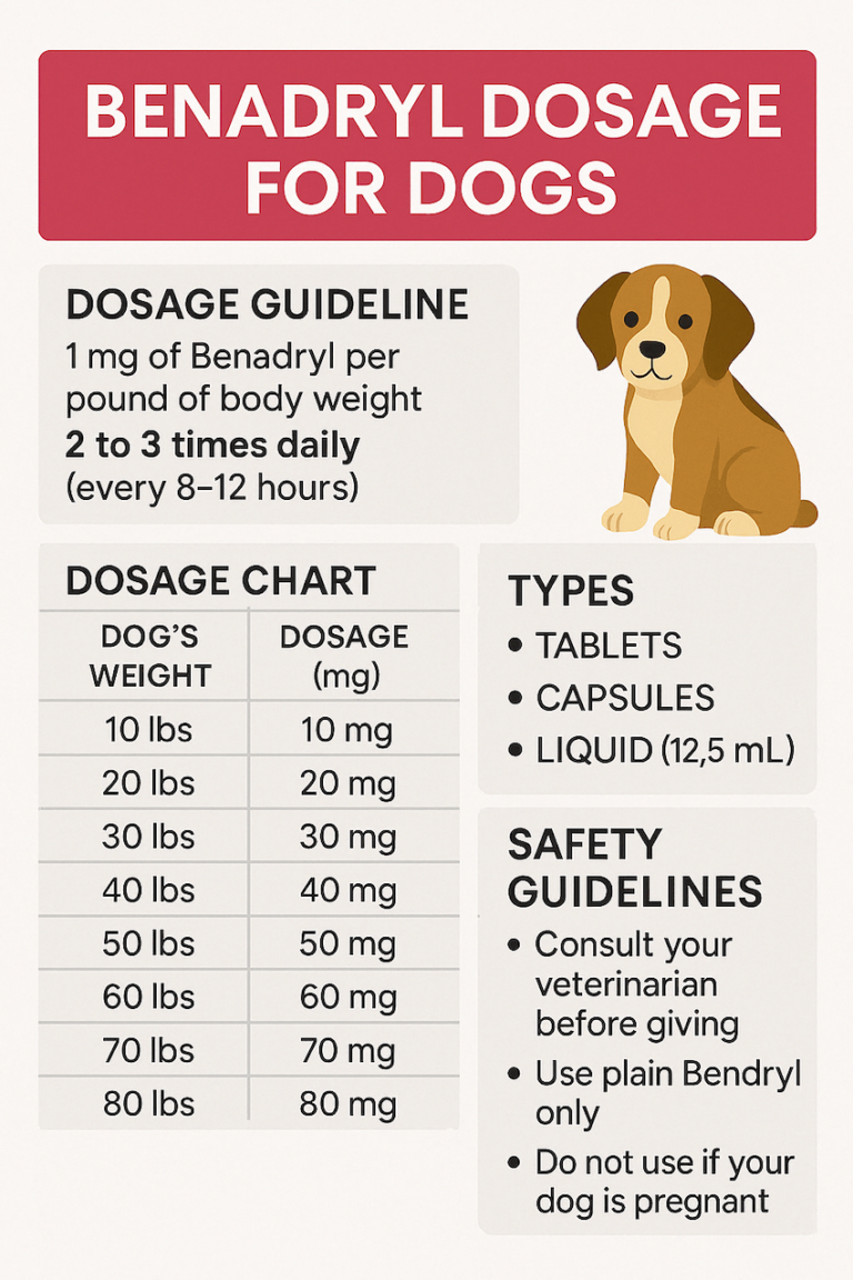 Benadryl Dog Dosage Calculator: How Much to Give & Charts - Canine Bible