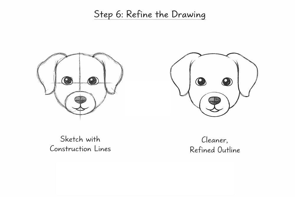 How to Draw a Dog Face: In 8 Easy Steps (With Pictures Guide) - Canine ...