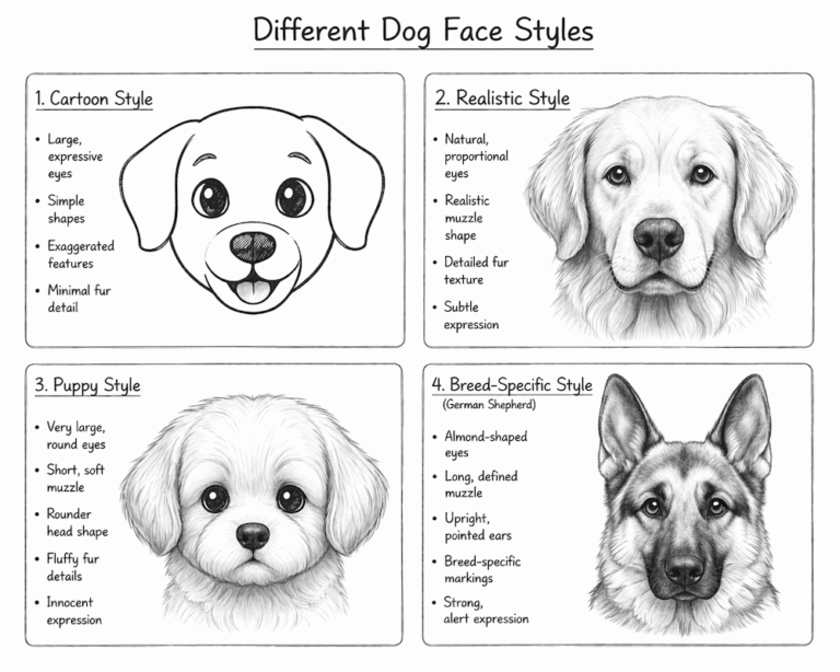 How to Draw a Dog Face: In 8 Easy Steps (With Pictures Guide) - Canine ...