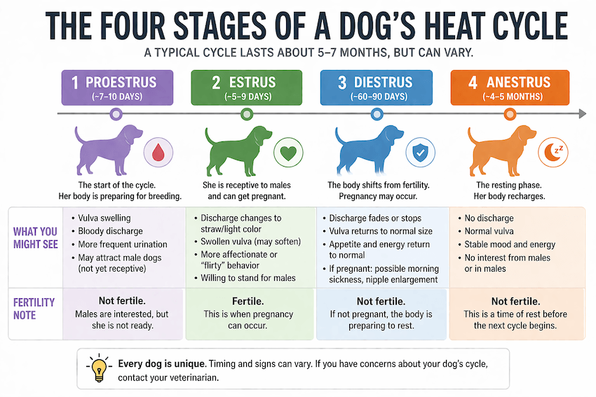 How Often Do Dogs Go Into Heat? Heat Cycle Timeline, Signs, More ...